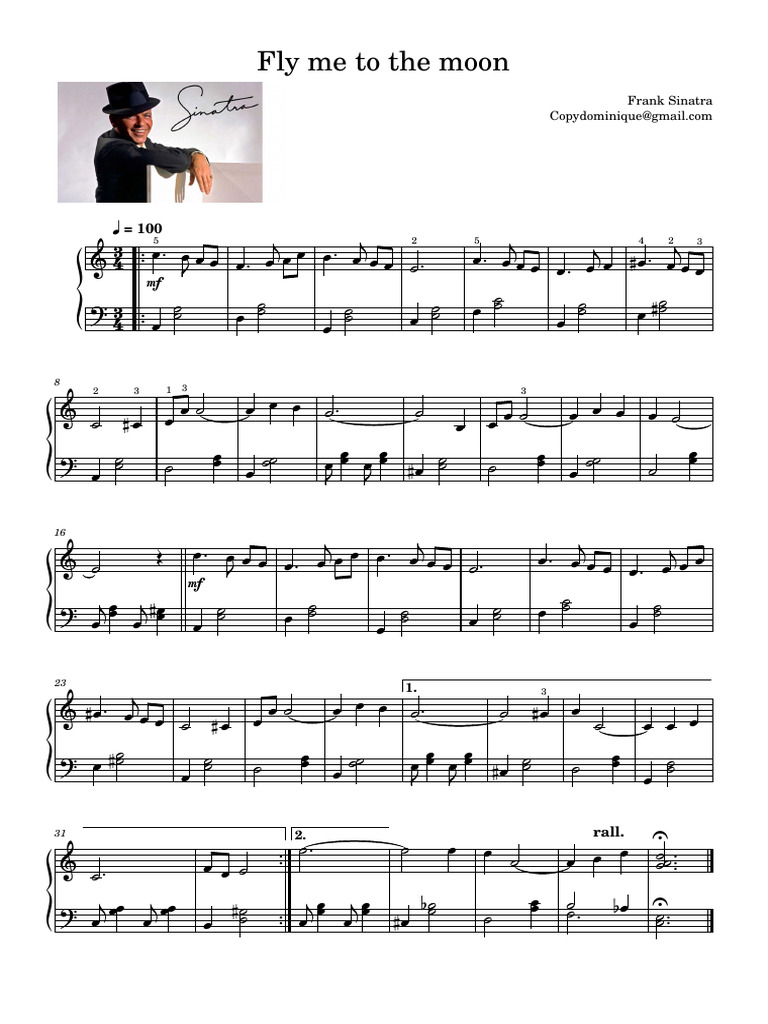 Fly_Me_To_The_Moon__Frank_Sinatra | PDF | Songs Written