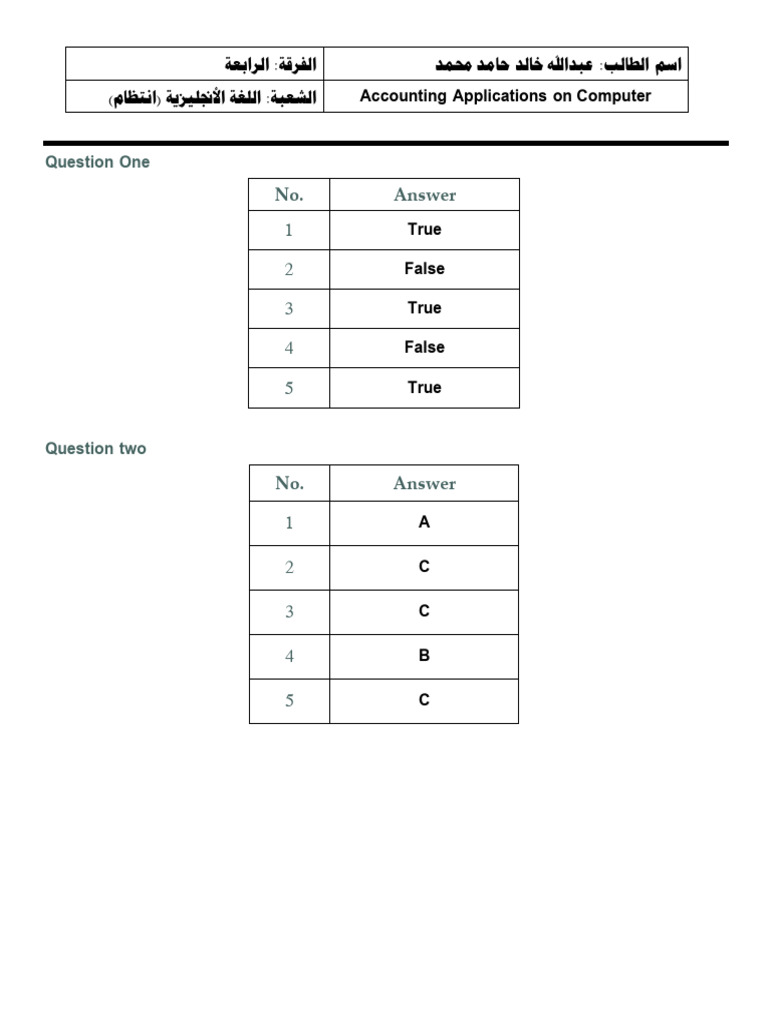 Accounting Excel Applications Midterm Solution | PDF