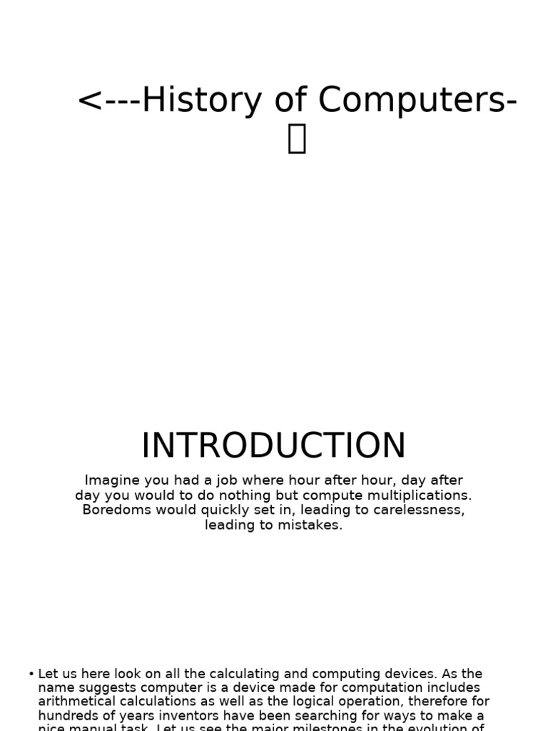 History of Computers- | PDF