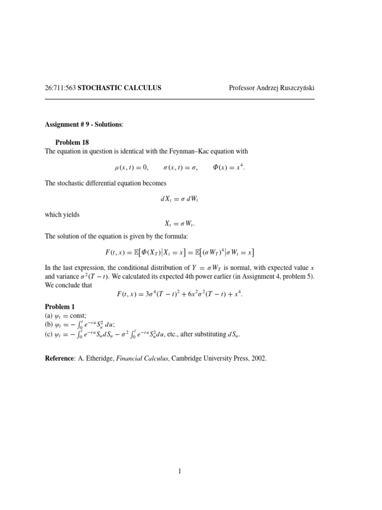Assignment 9 Solutions | PDF