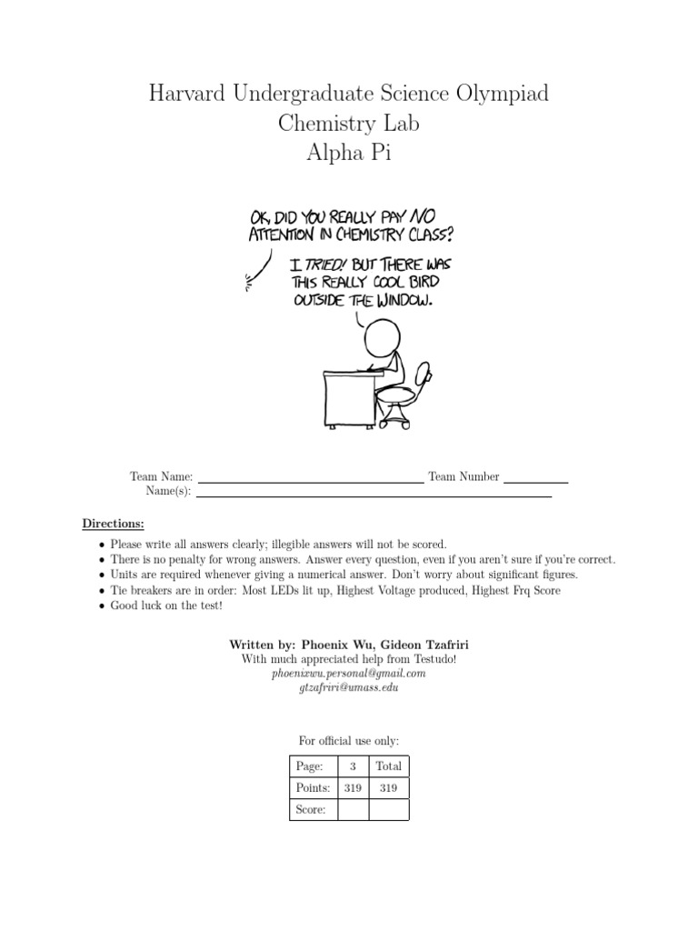 2023 Div C Chemistry Lab Test | PDF | Redox | Lithium Ion Battery