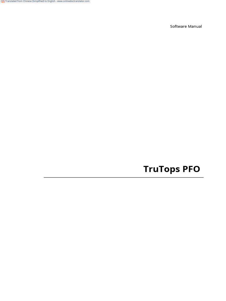 Trumpf Manual - Trutops Pfo En | PDF | Usb Flash Drive | Graphical User Interfaces