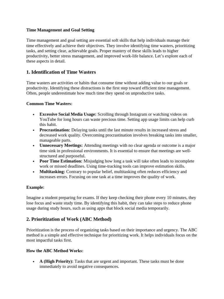 Mastering Time Management & Goal Setting | PDF | Goal | Goal Setting