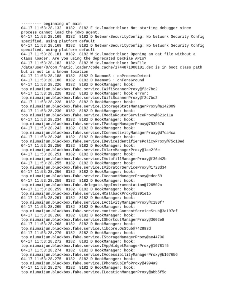 Com - Fnatic.loader Logcat | PDF | Android (Operating System) | Computer Programming