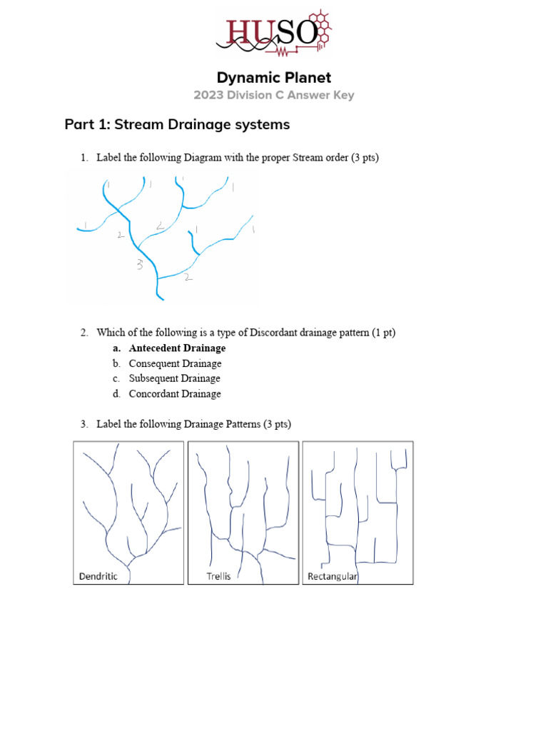 2023 Div C Dynamic Planet Answer Key | PDF | Lake | Aquifer