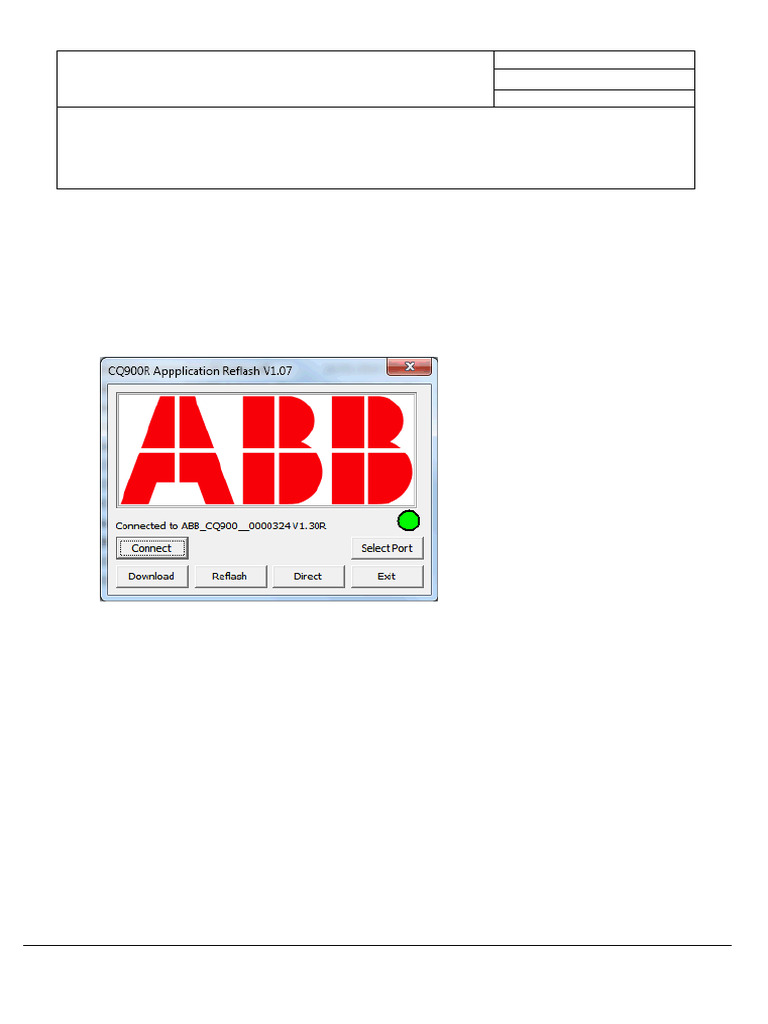 Reflashing ABB CQ900 Controller Guide | PDF