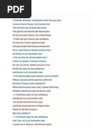Antony's Funeral Speech for Caesar | PDF | Julius Caesar