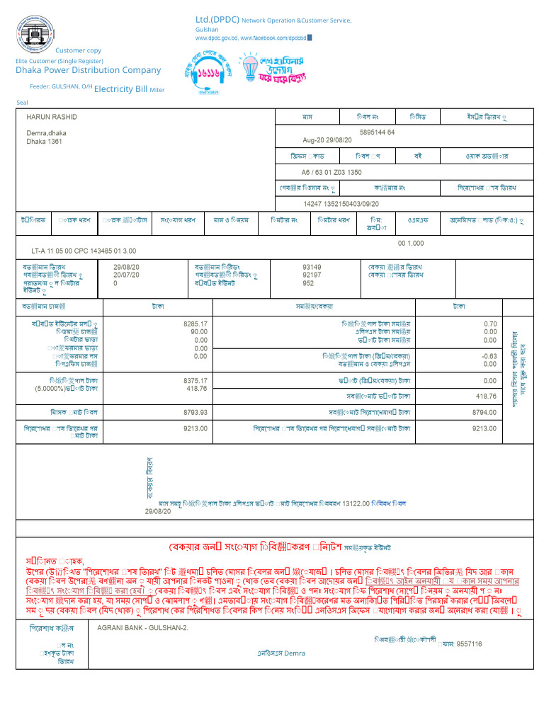 Electricity Bill | PDF