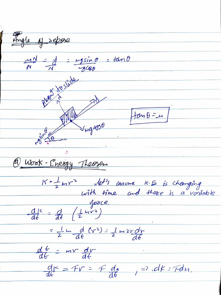 WEP and Rotational motion class 11th derivation | PDF