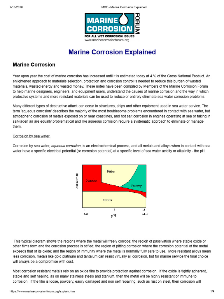 Understanding Marine Corrosion Risks | PDF | Corrosion | Metals