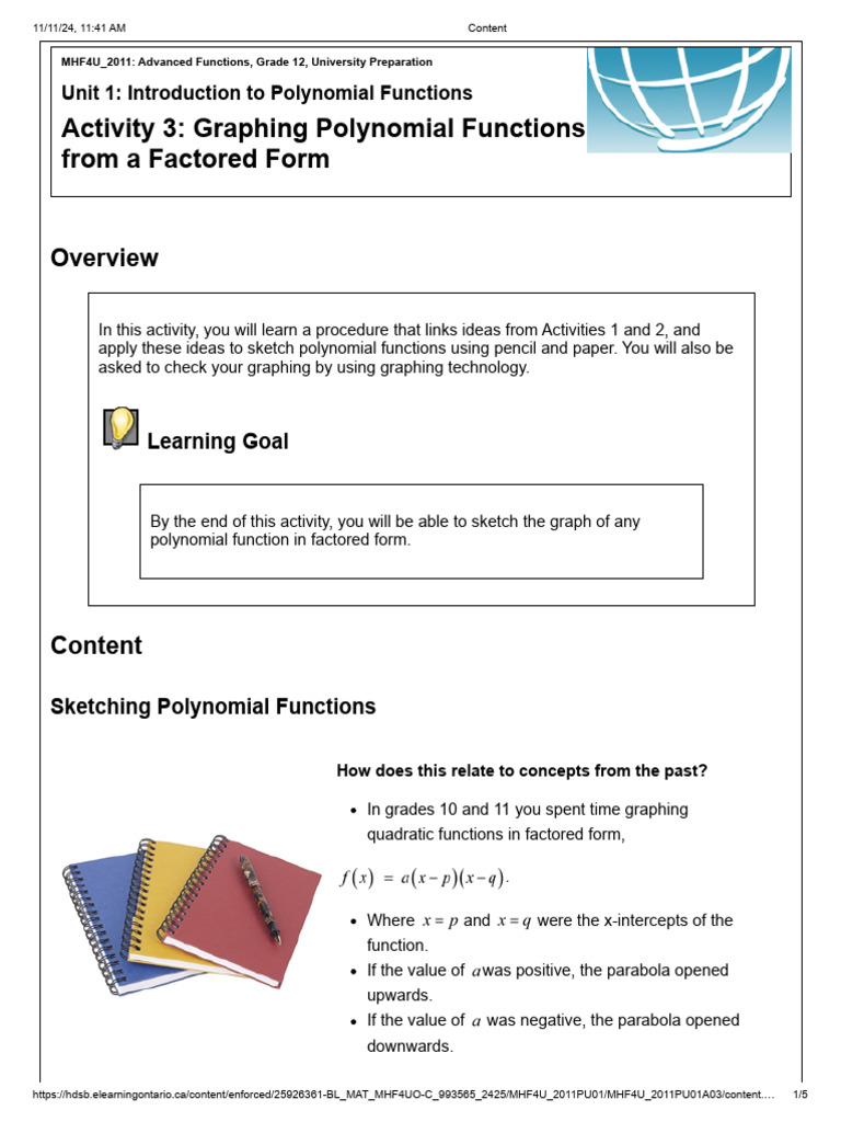 MHF4UH U1-A3 Practice Questions - Solutions | PDF | Zero Of A Function | Polynomial