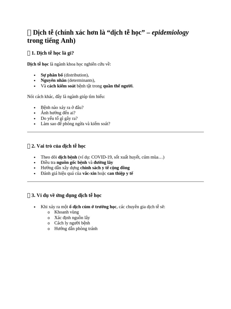 Dịch tễ | PDF
