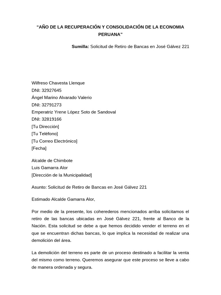 Año de La Recuperación y Consolidación de La Economia Peruana | PDF
