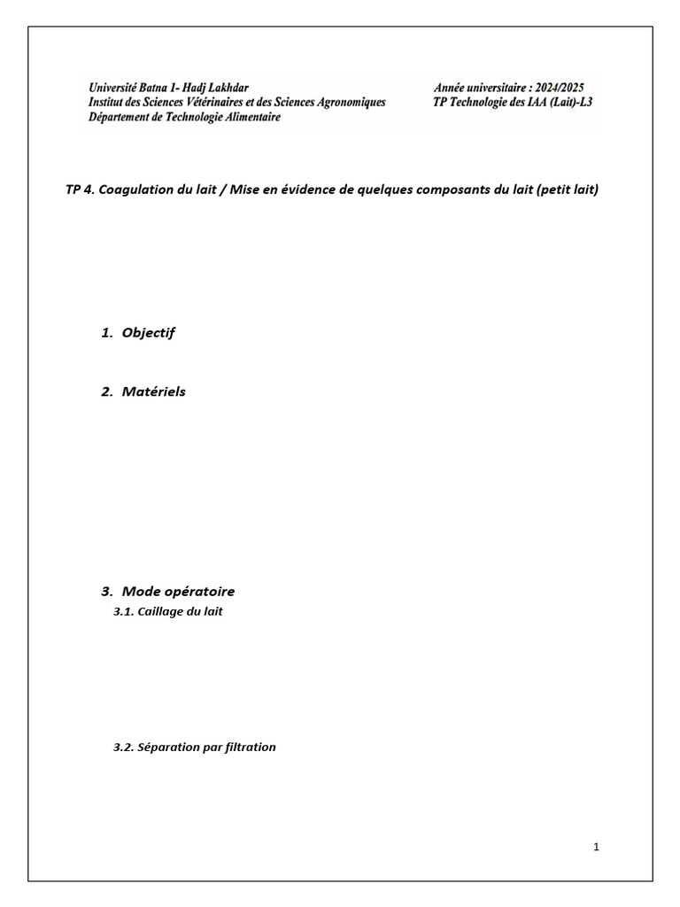 Coagulation du lait par acidification | PDF | Lait | Laitages