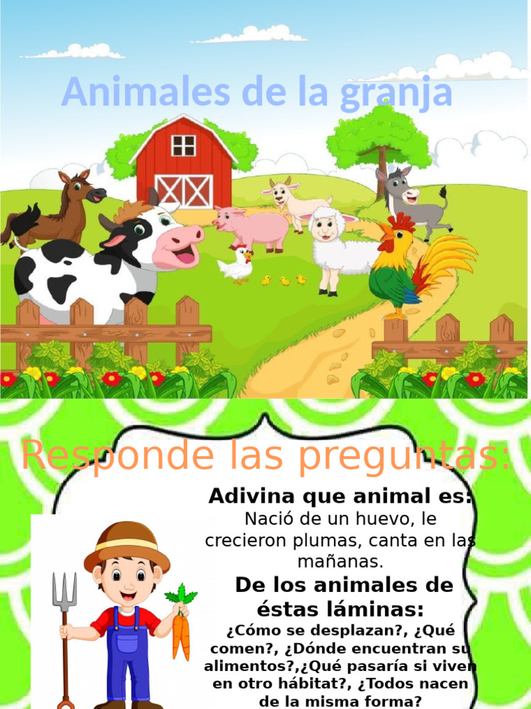 Animales de la Granja: Aprendizaje Interactivo | PDF | Pollo | Animales ...