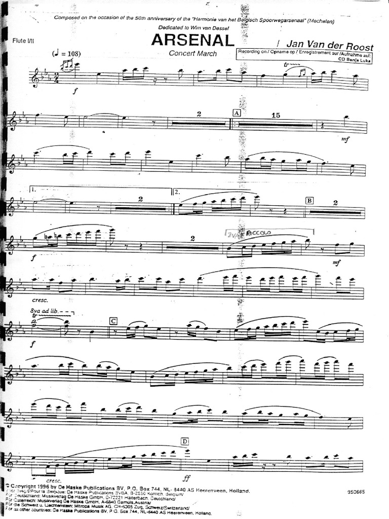 Van Der Roost-Arsenal | PDF