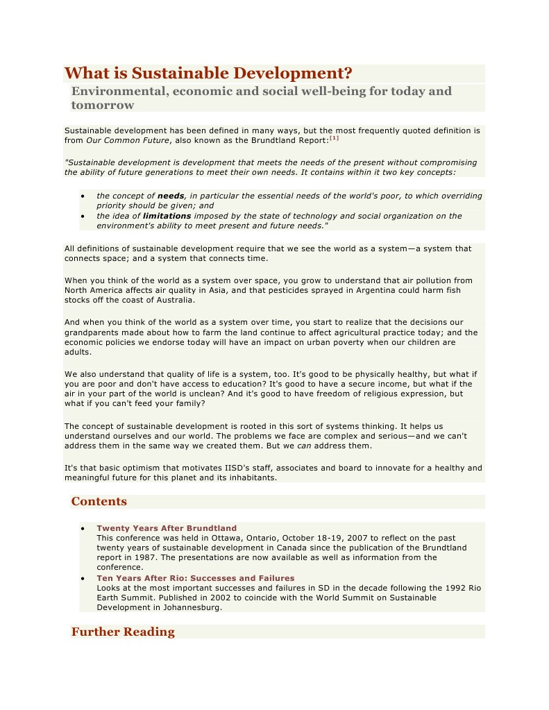 Sustainable Development | PDF | Sustainability | Sustainable Development