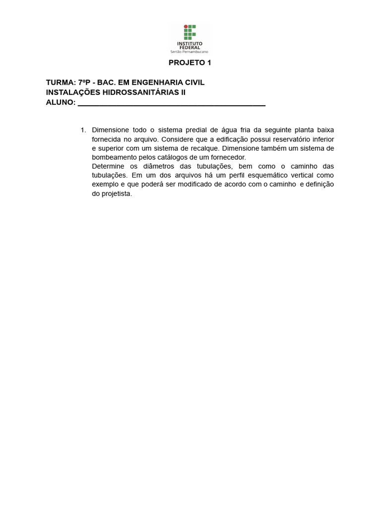 Projeto 1 - Ihs | PDF