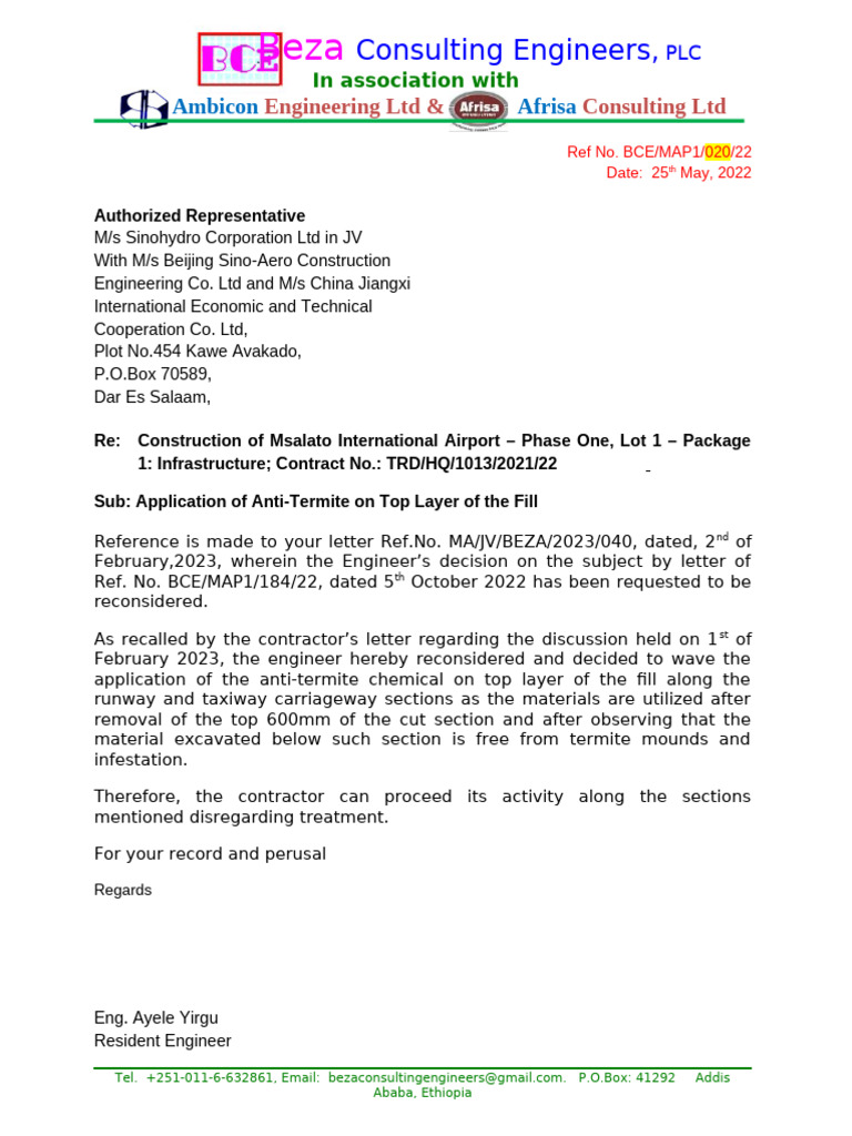 Msalato Airport Construction Update | PDF