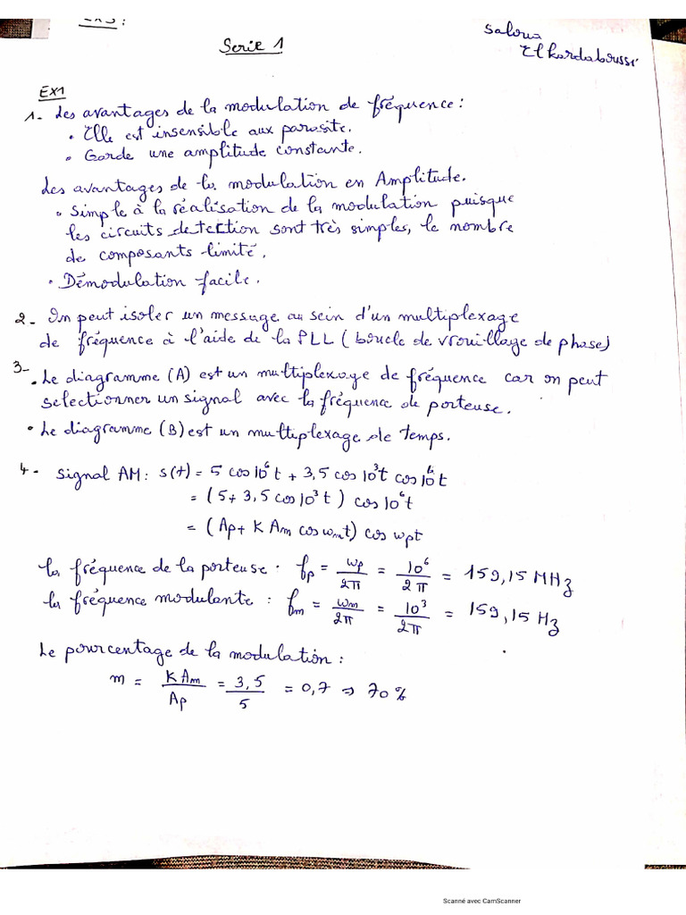 Corrige TD Com_ANA | PDF