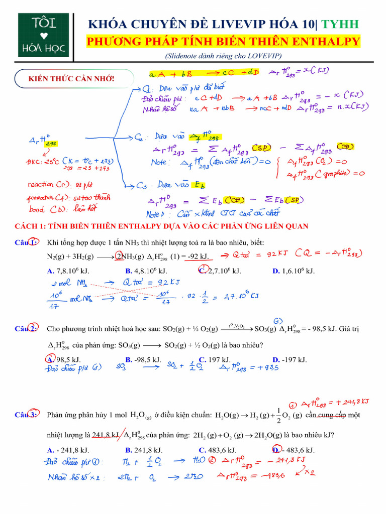Phuong Phap Tinh Bien Thien Enthalpy | PDF