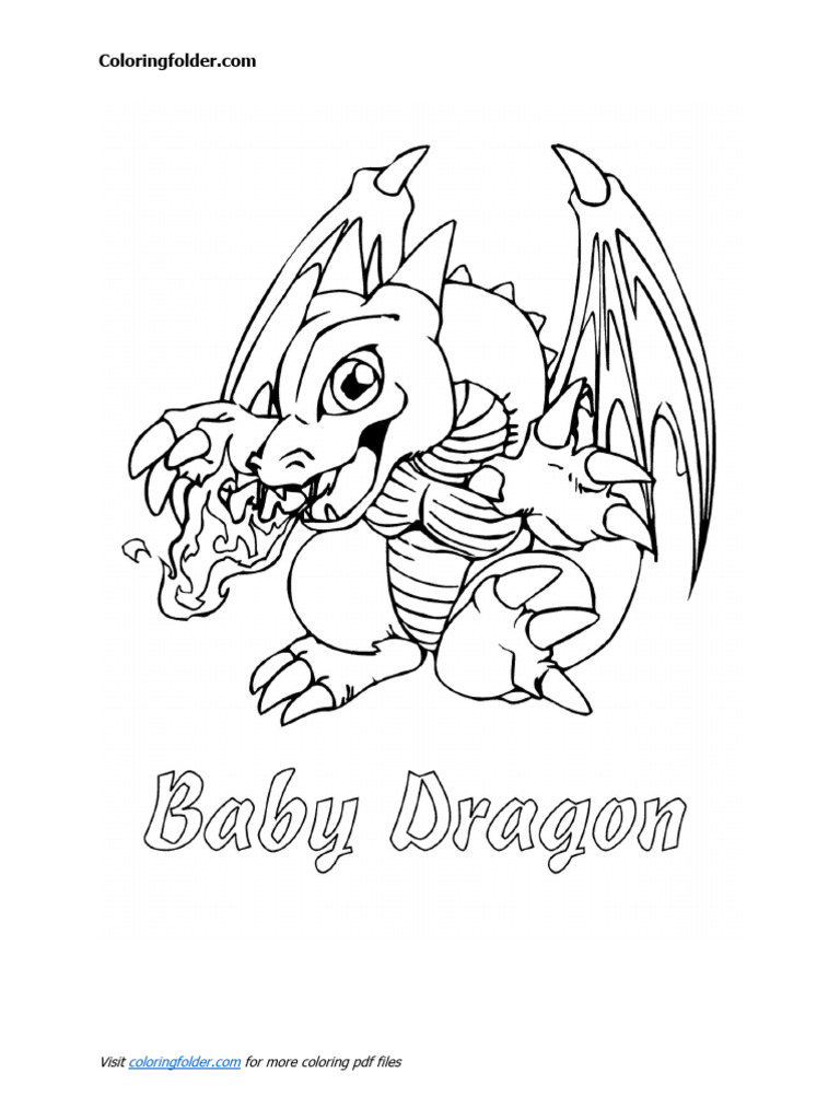 Printable-Baby-Dragon-Coloring-Pages- | PDF