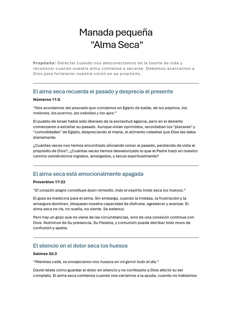 Manada Pequeña - Alma Seca | PDF | Alma | Dios