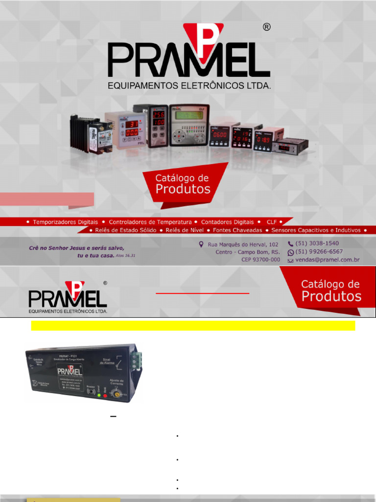 Catálogo Pramel (Analógicos) | PDF | Engenharia Elétrica | Eletromagnetismo