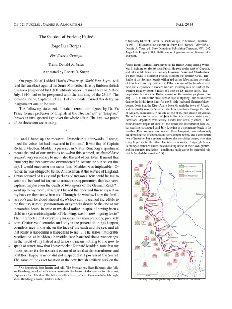 Borges - The Garden of Forking Paths | PDF | Stoke On Trent | Easter Rising