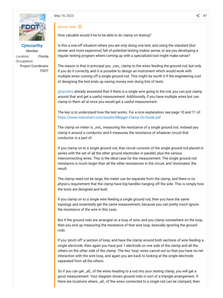 Clamp-On Ground Resistance Testing Guide | PDF | Electrical Conductor ...