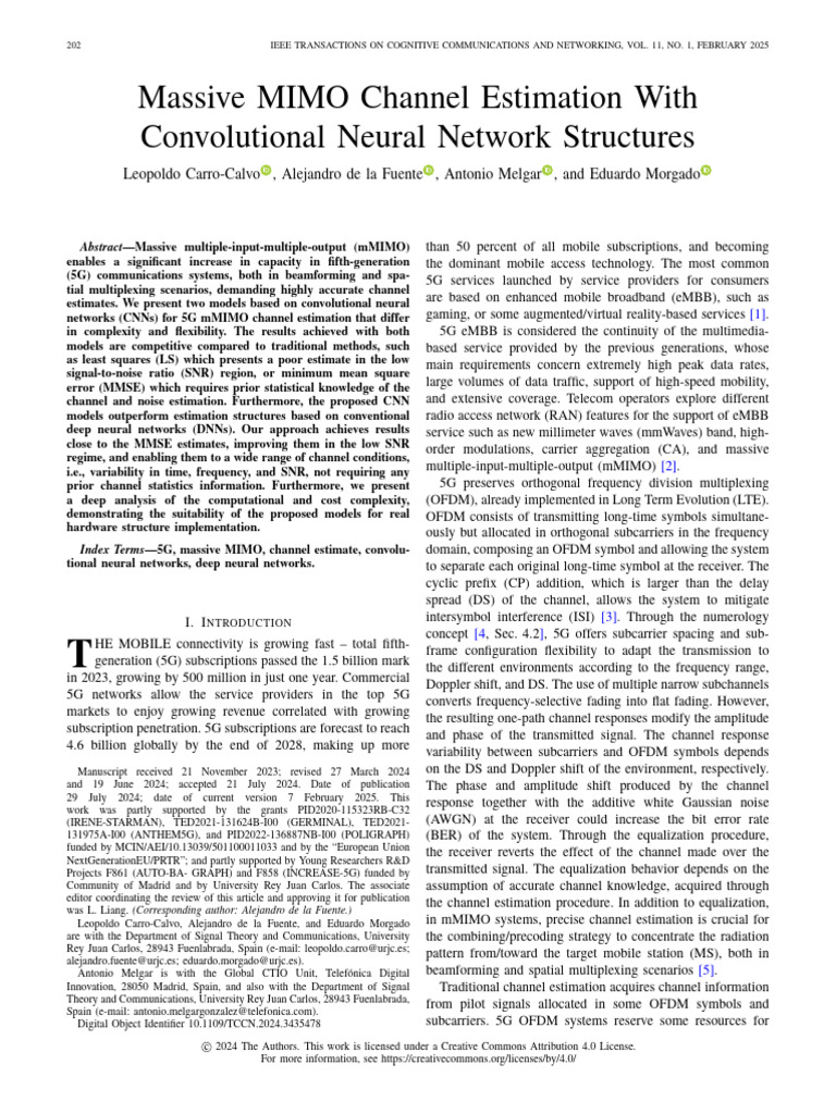 Massive_MIMO_Channel_Estimation_With_Convolutional_Neural_Network_Structures | PDF | Orthogonal ...