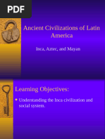 Aztecs, Mayas, Incas Comparison Chart | PDF