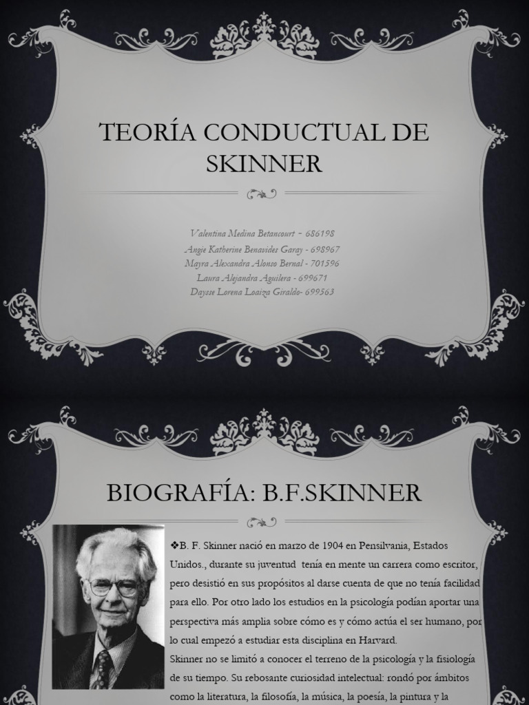 Teoria Conductual de Skinner | PDF | Reforzamiento | Behaviorismo