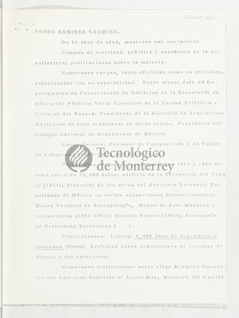 Pedro Ramirez Vazquez | PDF