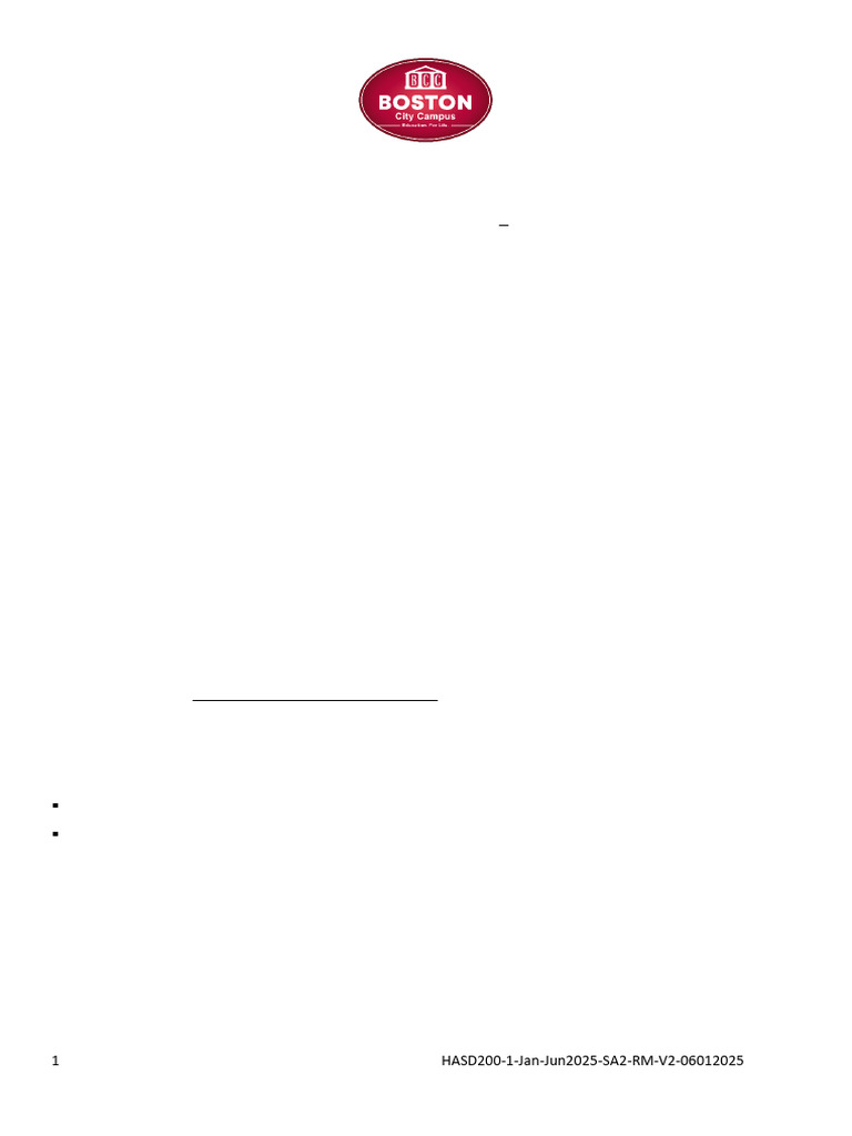 HASD200 1 Jan Jun2025 SA2 RM V2 06012025 1 | PDF | Essays | Plagiarism