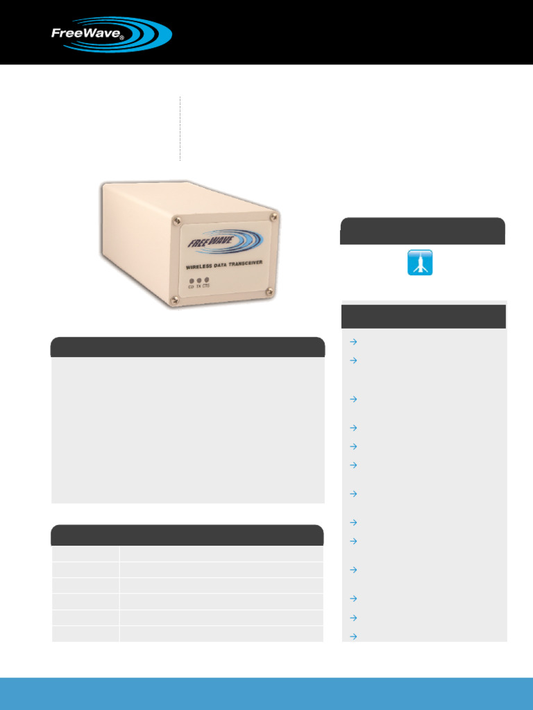 Freewave R F Series FGBR115 | PDF | Radio | Computer Engineering