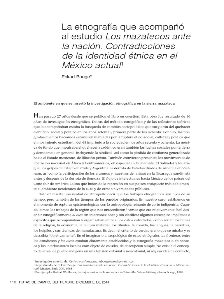 Etnografía en la Sierra Mazateca: Contexto Histórico | PDF | México ...