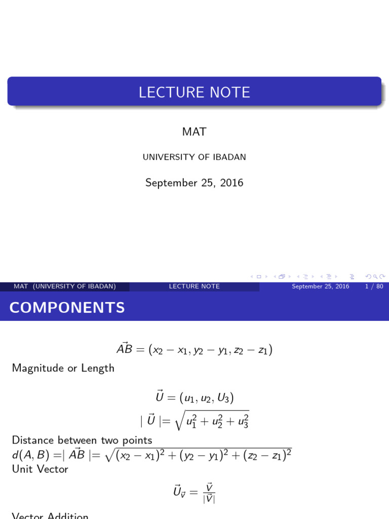 MAT 141 LECTURE 2 (MECHANICS) (1) | PDF | Acceleration | Mechanics