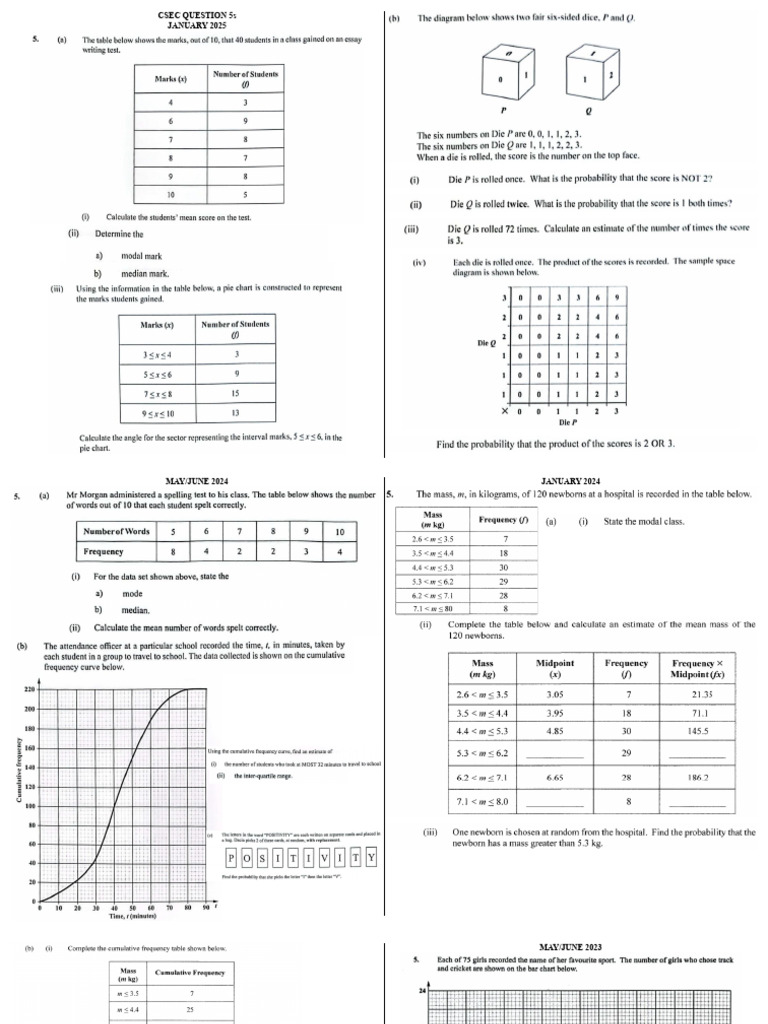 Csec Question 5s | PDF