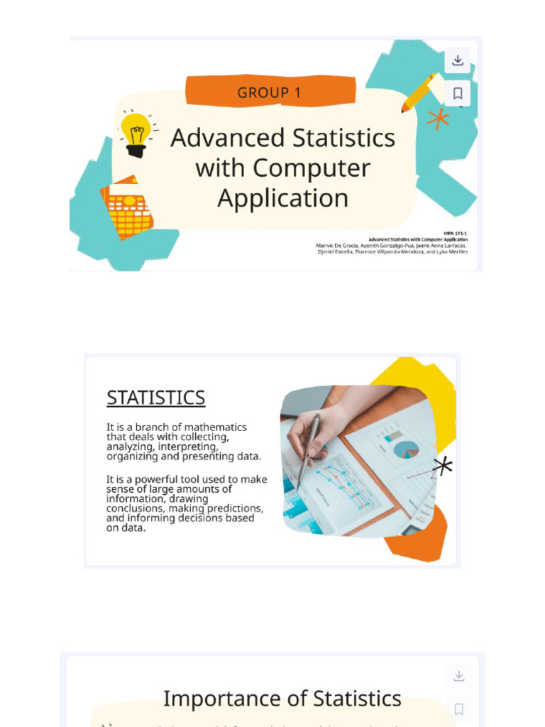 Advanced Stats With Comp Application | PDF