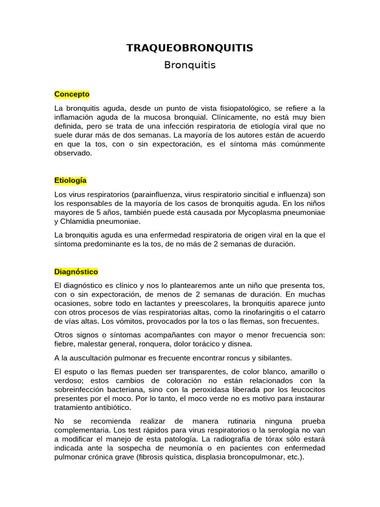 Bronquitis | PDF | Tos | Bronquitis