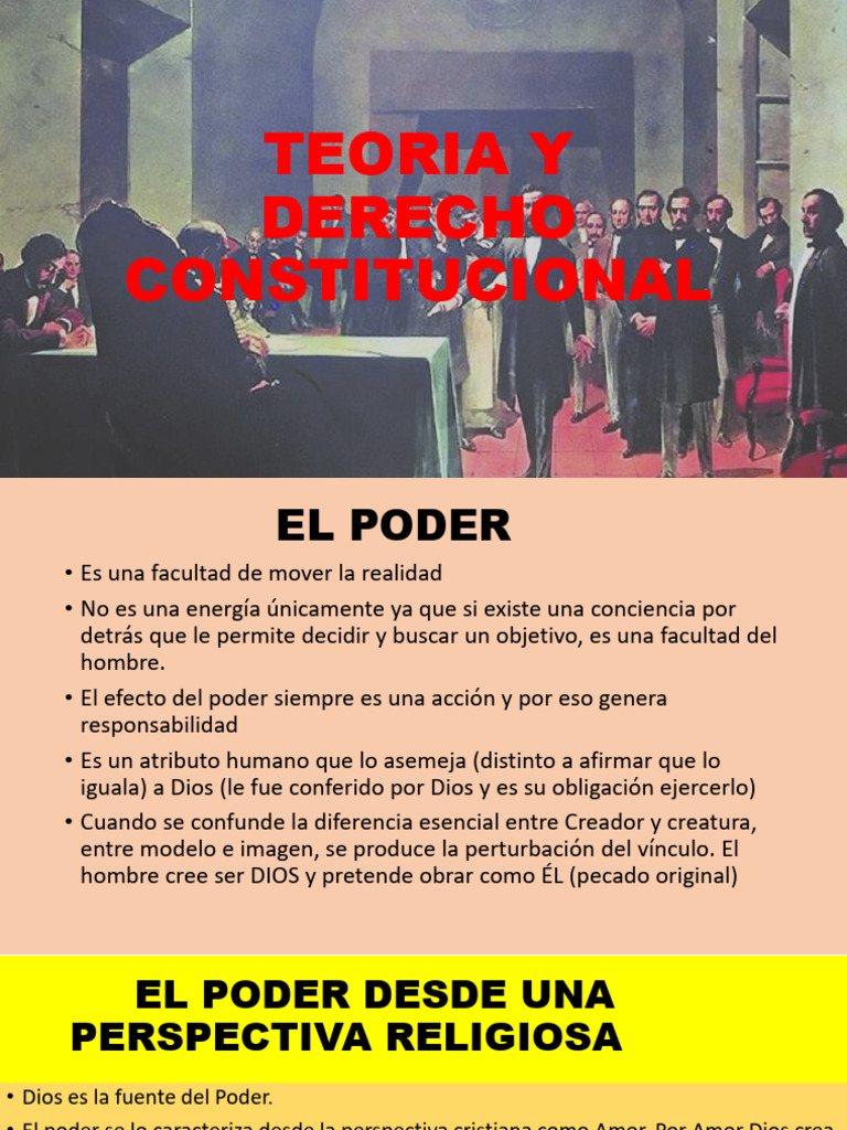 U1 Teoria y Derecho Constitucional Clase Uno (El Poder y La Constitución) 2022 | PDF ...