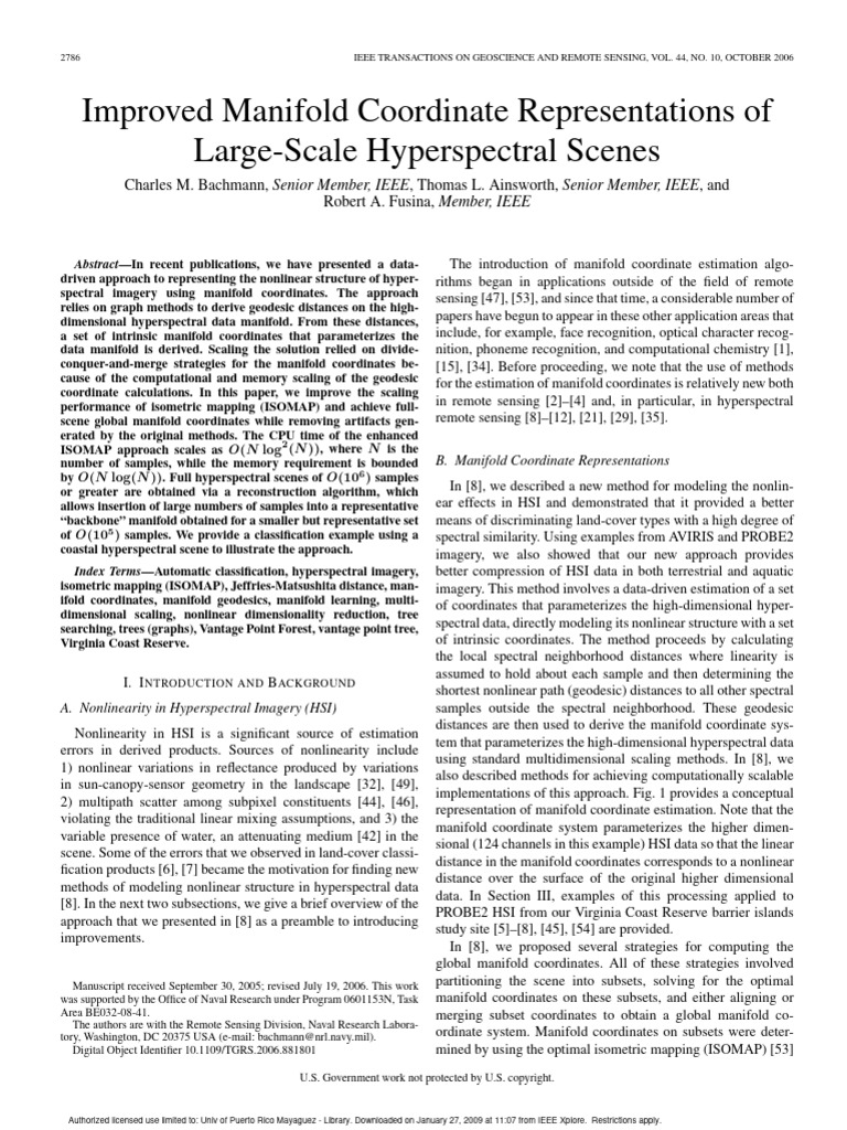 Improved Manifold Coordinate Representat | PDF | Applied Mathematics | Algorithms