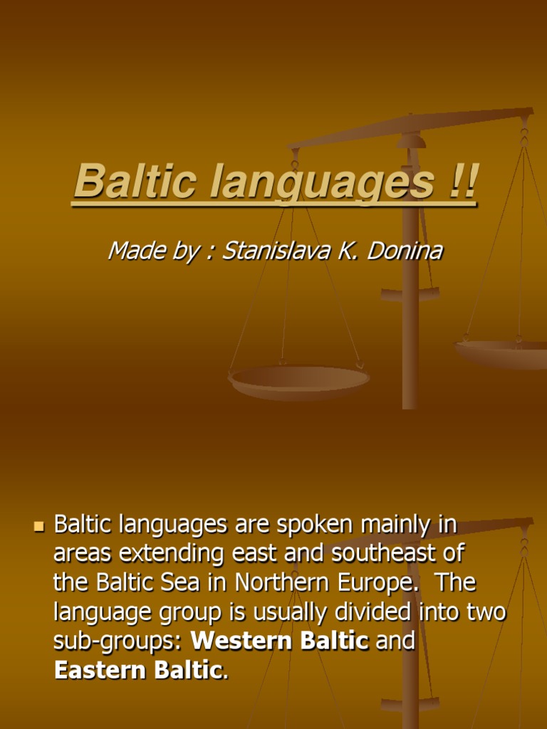 Baltic Languages !! | PDF | Human Communication | Languages Of Asia