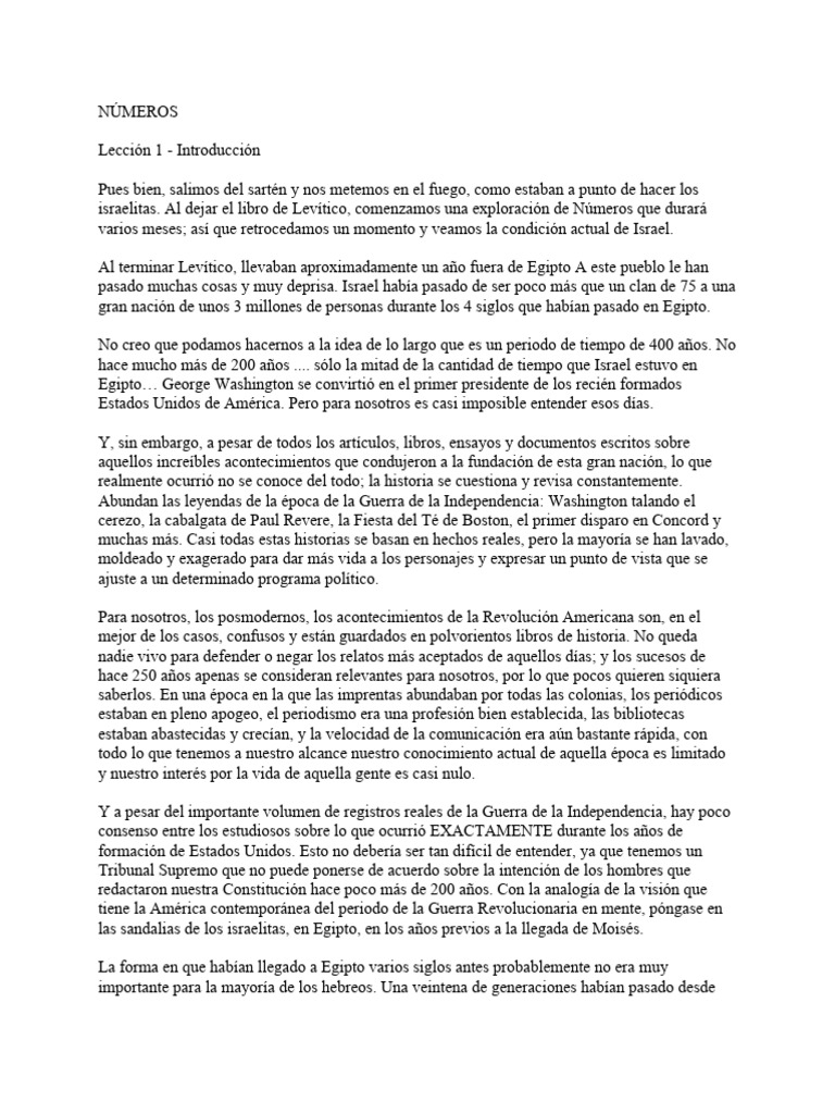 Es Text Numbers Lesson 1 Intro | PDF | Sacerdote | Libro de números