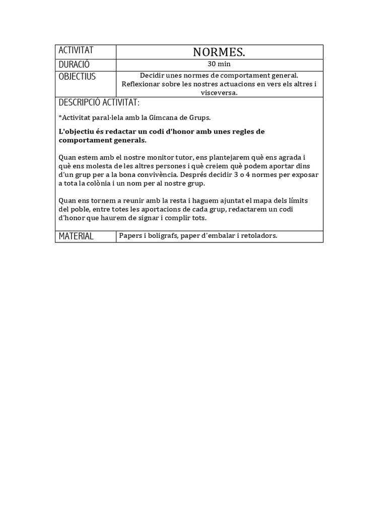 Activitat Normes | PDF