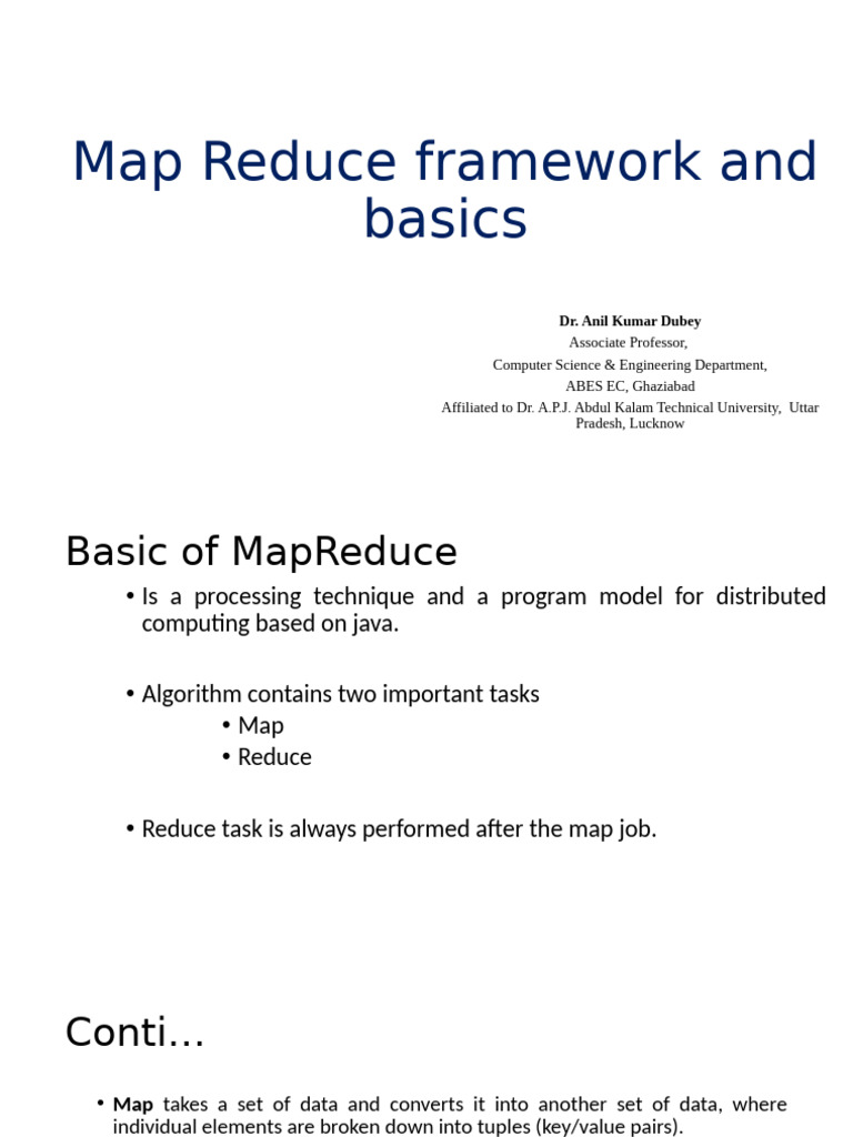 Unit 2 Topic 4 Map Reduce | PDF | Map Reduce | Apache Hadoop