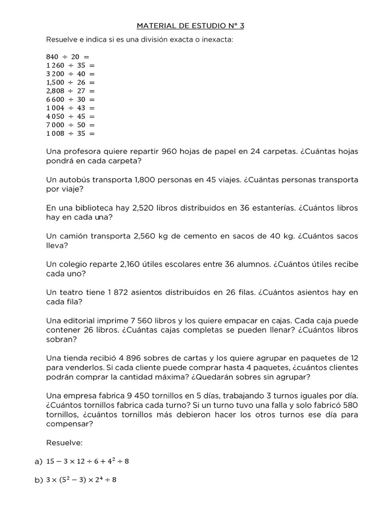 material de repaso 3 | PDF