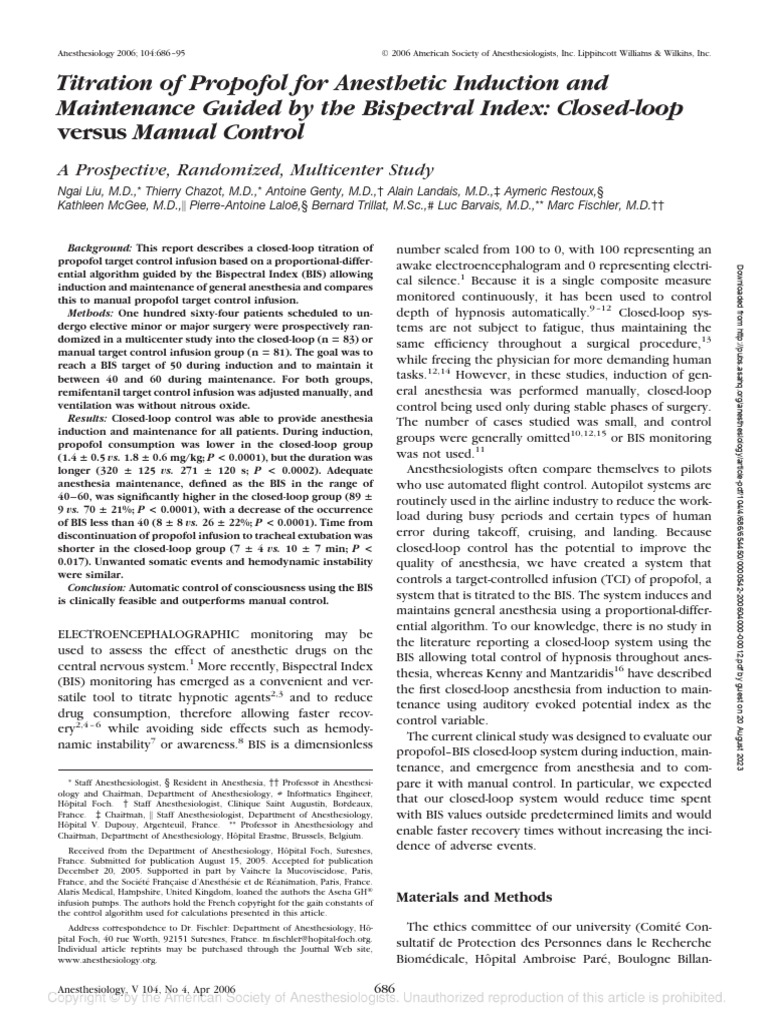 Titration_of_Propofol_for_Anesthetic_Ind | PDF | Anesthesia | Health Care
