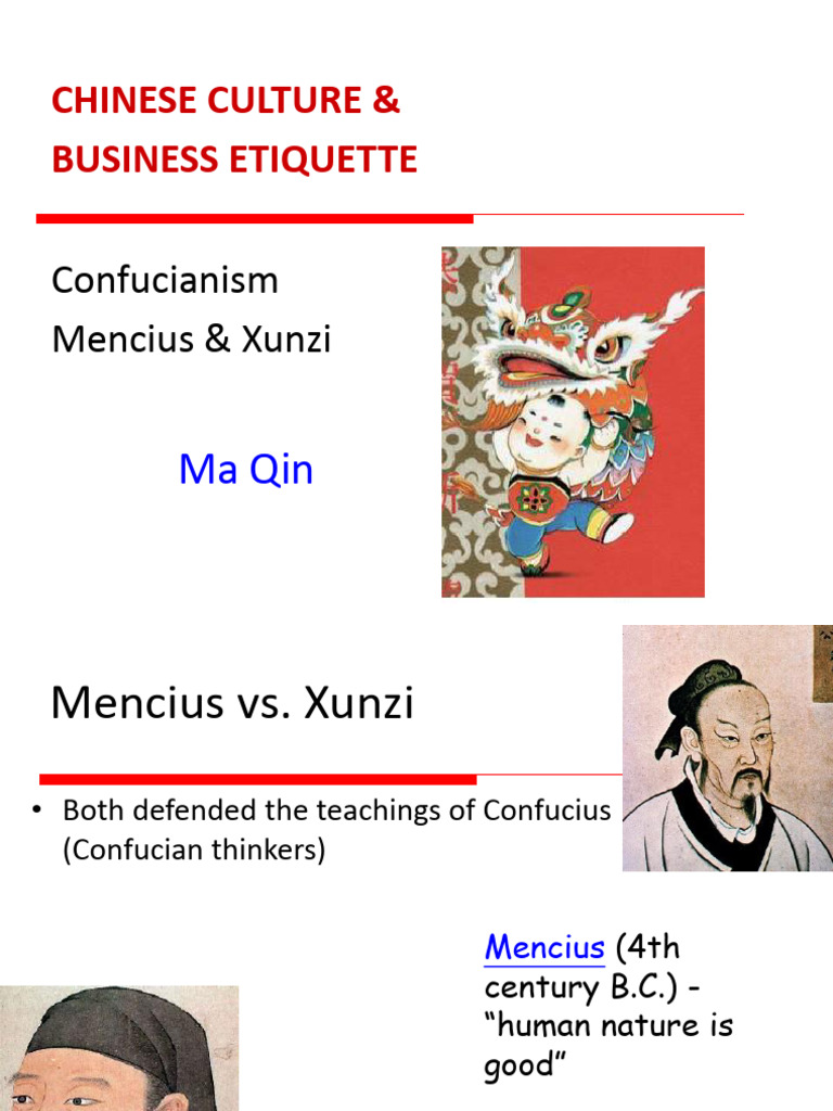 Lecture 6 Confucianism Mencius Xunzi | PDF | Confucianism | Confucius